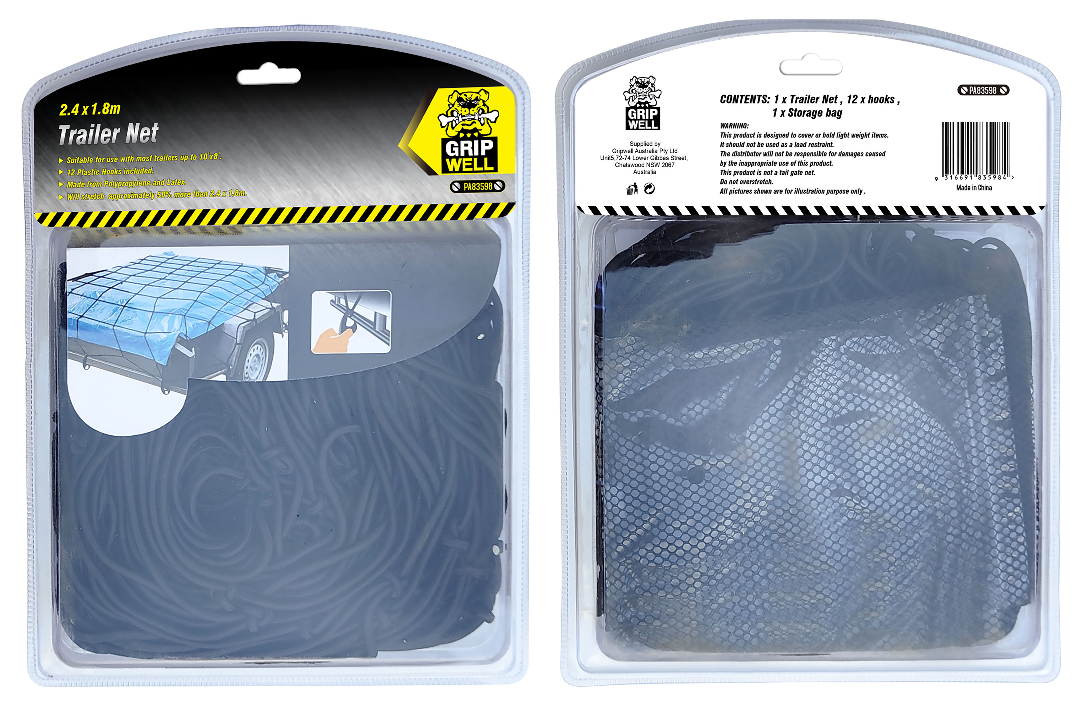 Cargo Trailer Net 2.4MX1.8M elastic